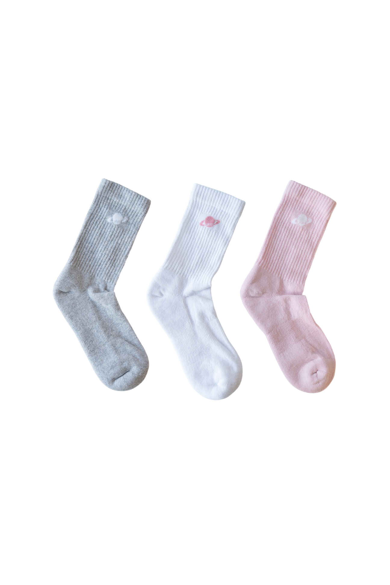 Everyday Socks 3-Pack - White Rose Grey Combo - Planet Nusa