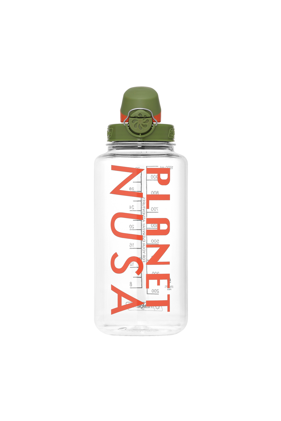 Sip1 Big Water Bottle - Clear Army Orange - Planet Nusa