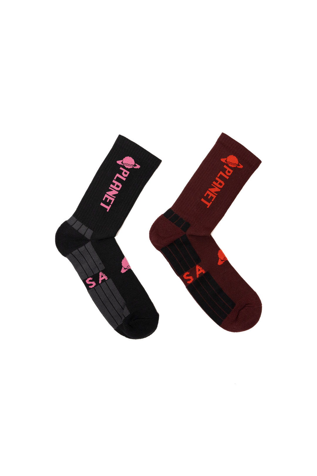 Men's Sock 2-Pack - Deep Burgundy Black Combo - Planet Nusa